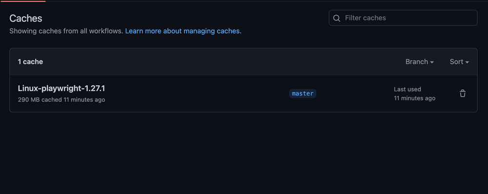 Is there a way for GitHub Action to Cache the Playwright Browser Binaries?