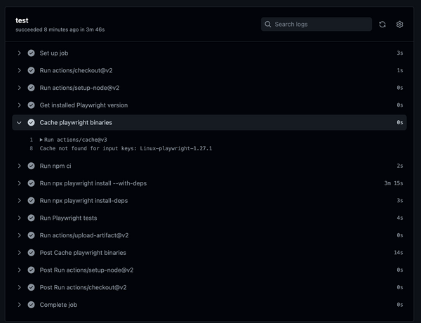 Is there a way for GitHub Action to Cache the Playwright Browser Binaries?