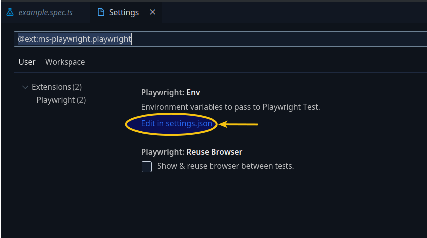 Enabling pw:api debugging in Playwright Test for VSCode Enabling pw:api debugging in Playwright Test for VSCode