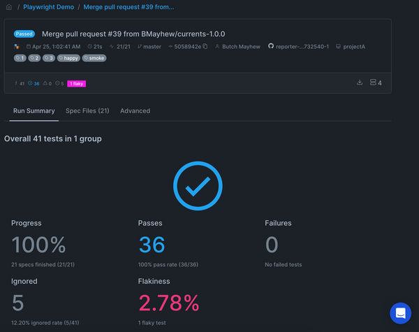 In-Depth Review of Playwright Dashboard by Currents
